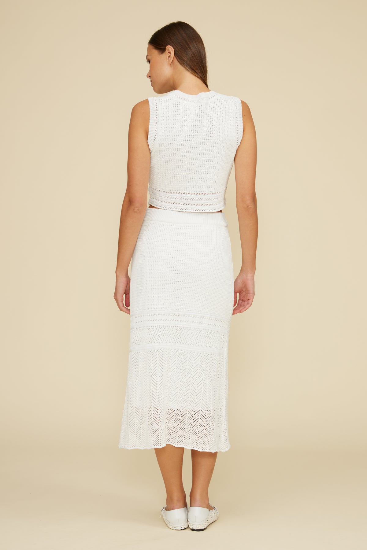 Lucy Paris- Bryson Crochet Skirt - Ivory