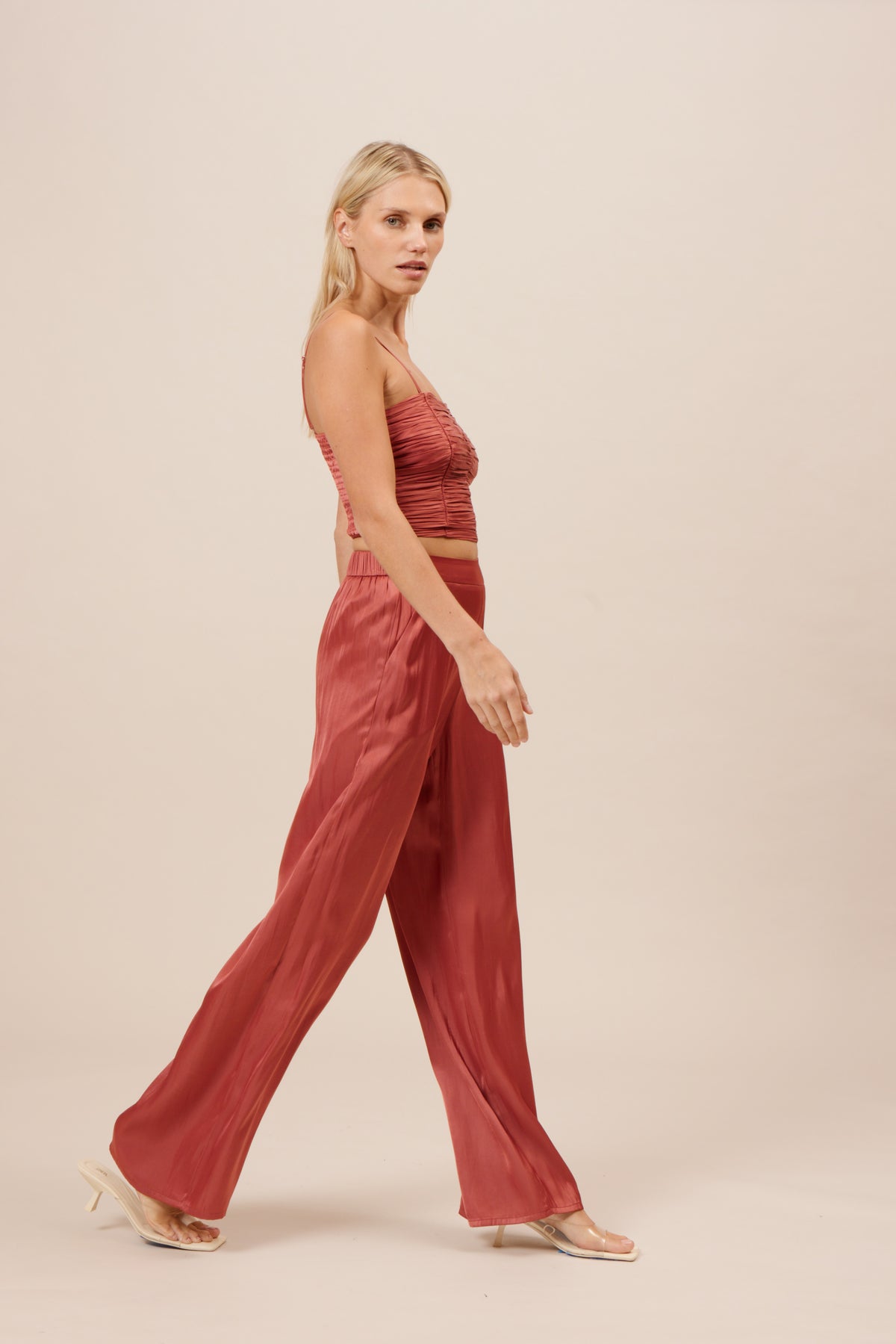 Lucy Paris - Foster Pant - Terra Cotta | Lucy Paris